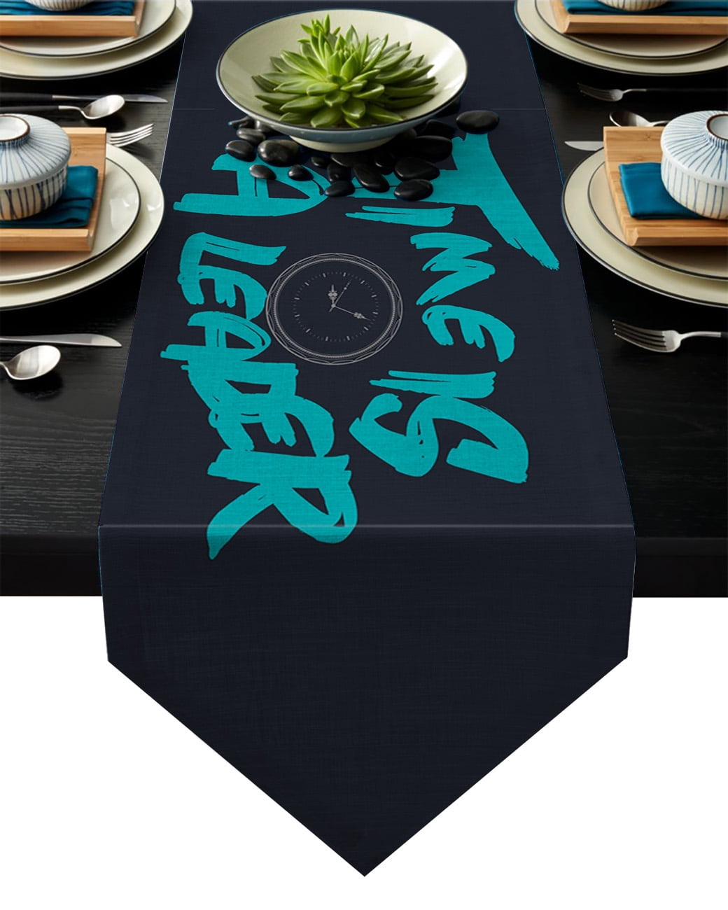 Simple Table Runners Modern Clock Dial Geometry Table Runner rations ...