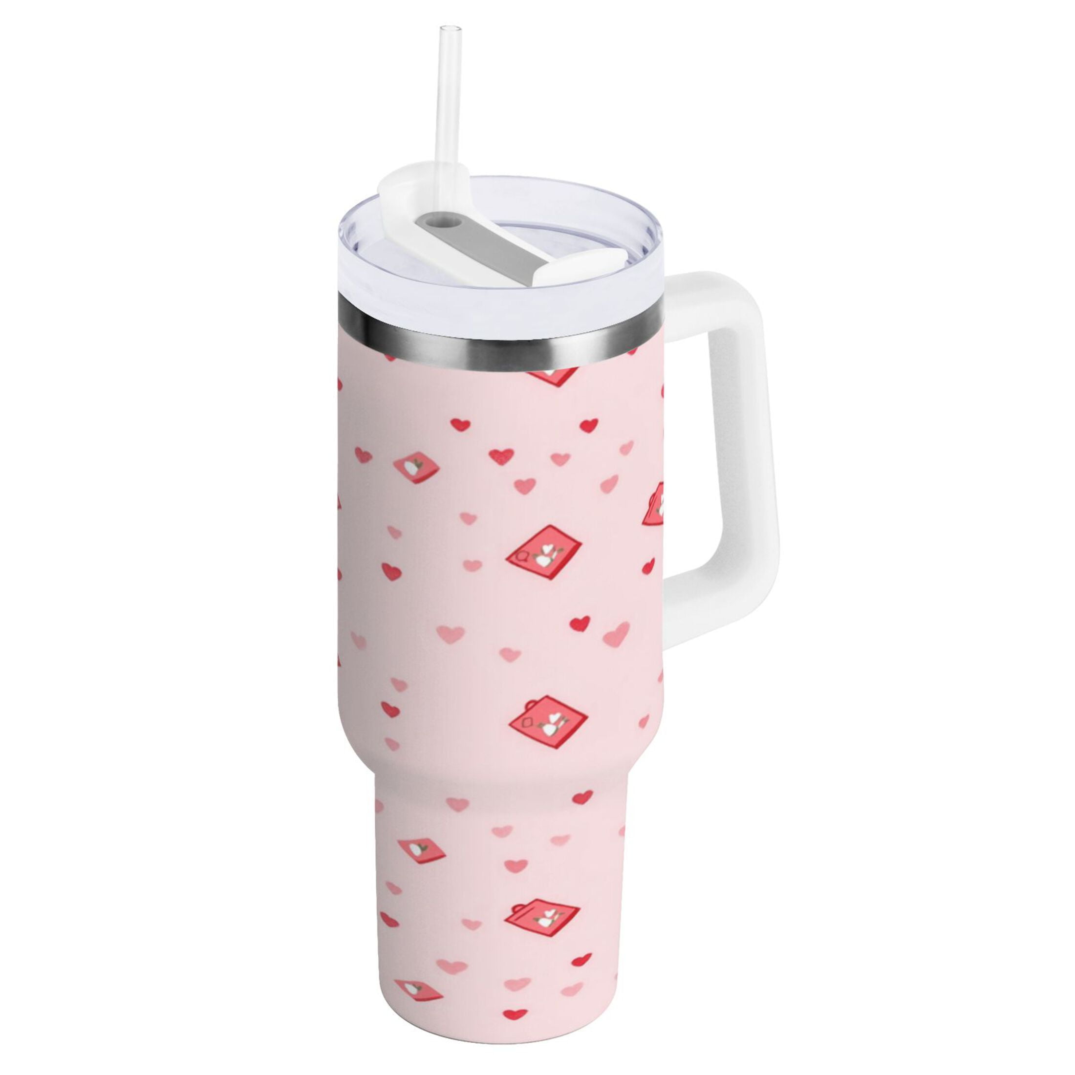 Simple Theme Pink Insulated Tumblers 40oz Double-Walled Stainless Steel ...