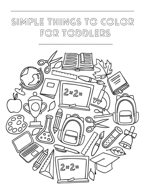 Simple Things To Color For Toddlers: Large And Simple Big Pictures ...