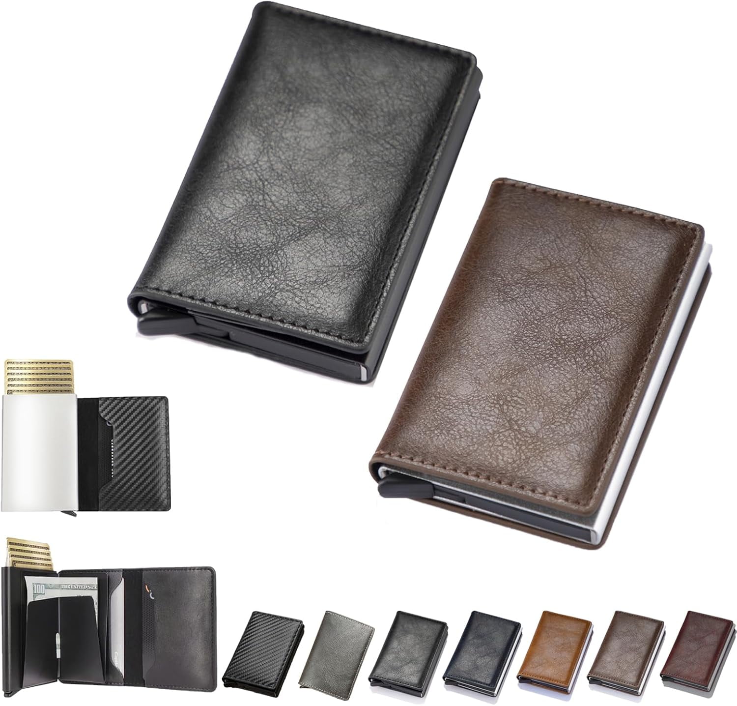 Simple Toggle Wallets for Men,Credit Card Holder Anti-Theft, Auto Pop ...