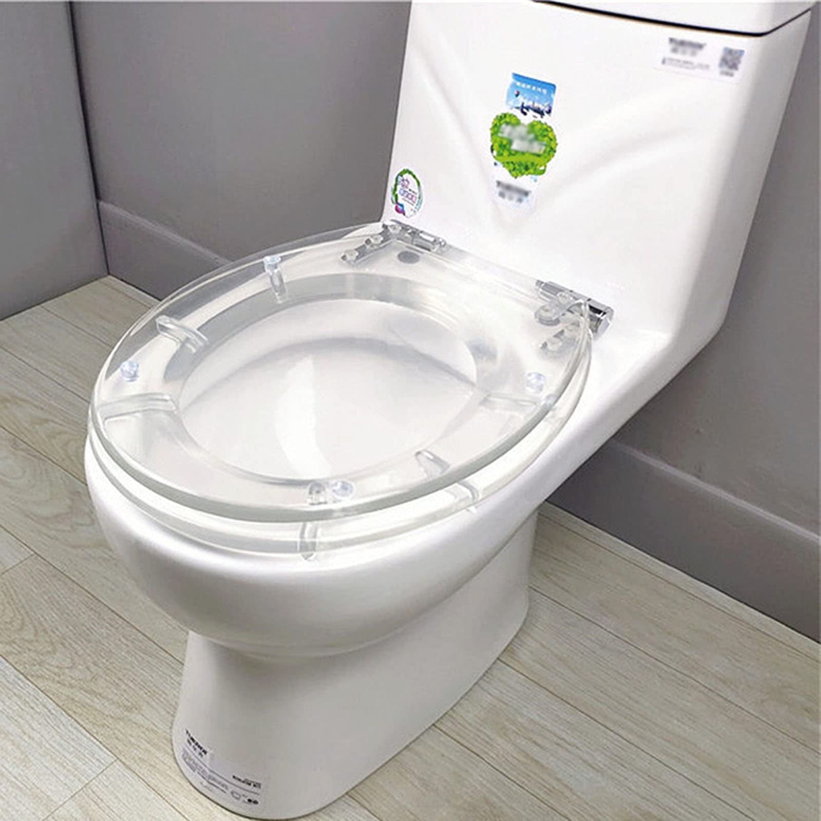 Simple Transparent Elongated Toilet Seat,Resin Toilet Seats for ...