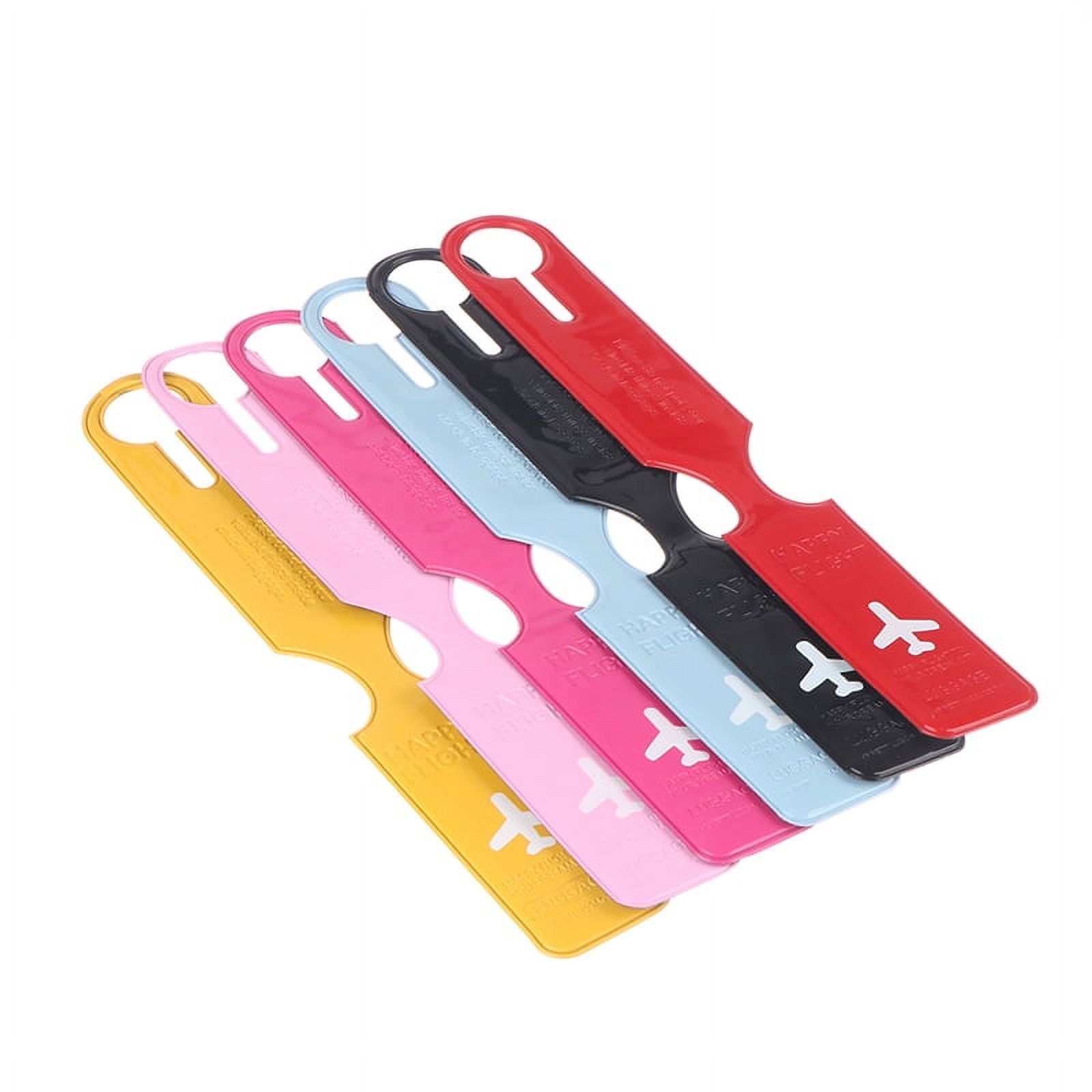 Simple Travel Luggage Bag Tags Holder Plastic Suitcase Name Address ID ...