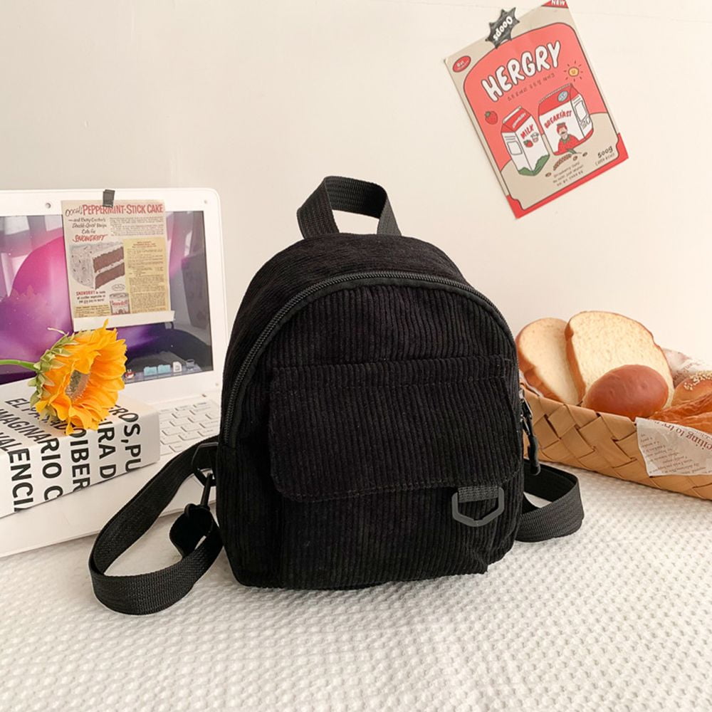 Simple Traveling Corduroy Student Bookbags Women Mini Backpack ...