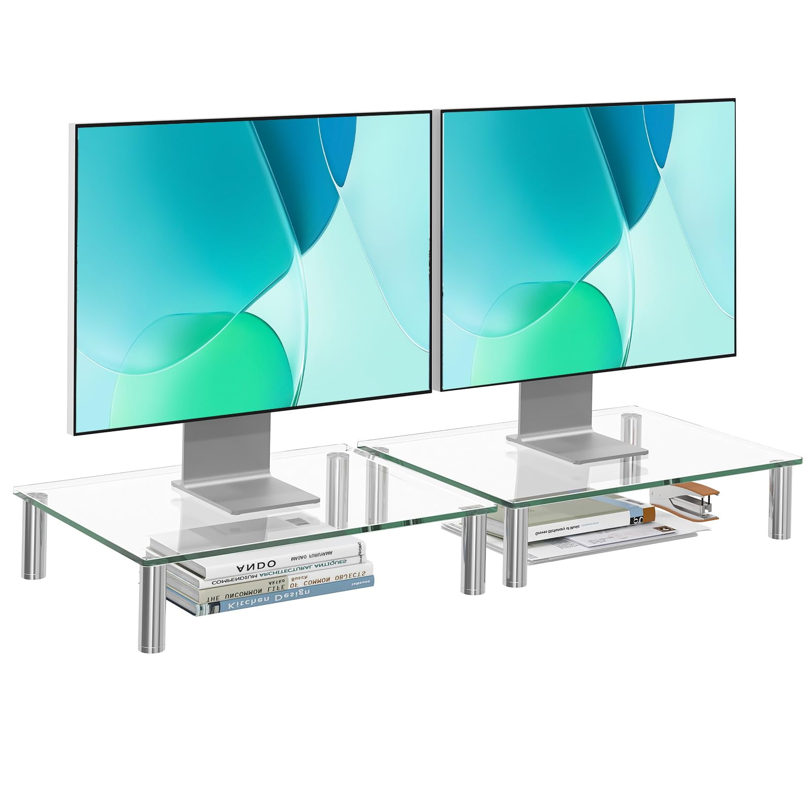 Simple Trending 2 Pack Computer Monitor Riser with Height Adjustable ...