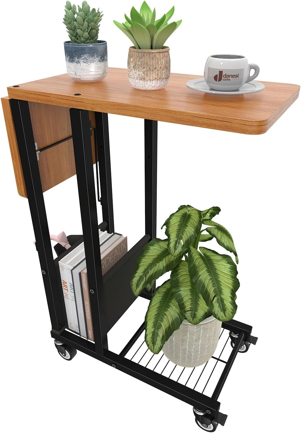 Simple Trending C Shaped End Table, Folding Small Side Table for Sofa ...
