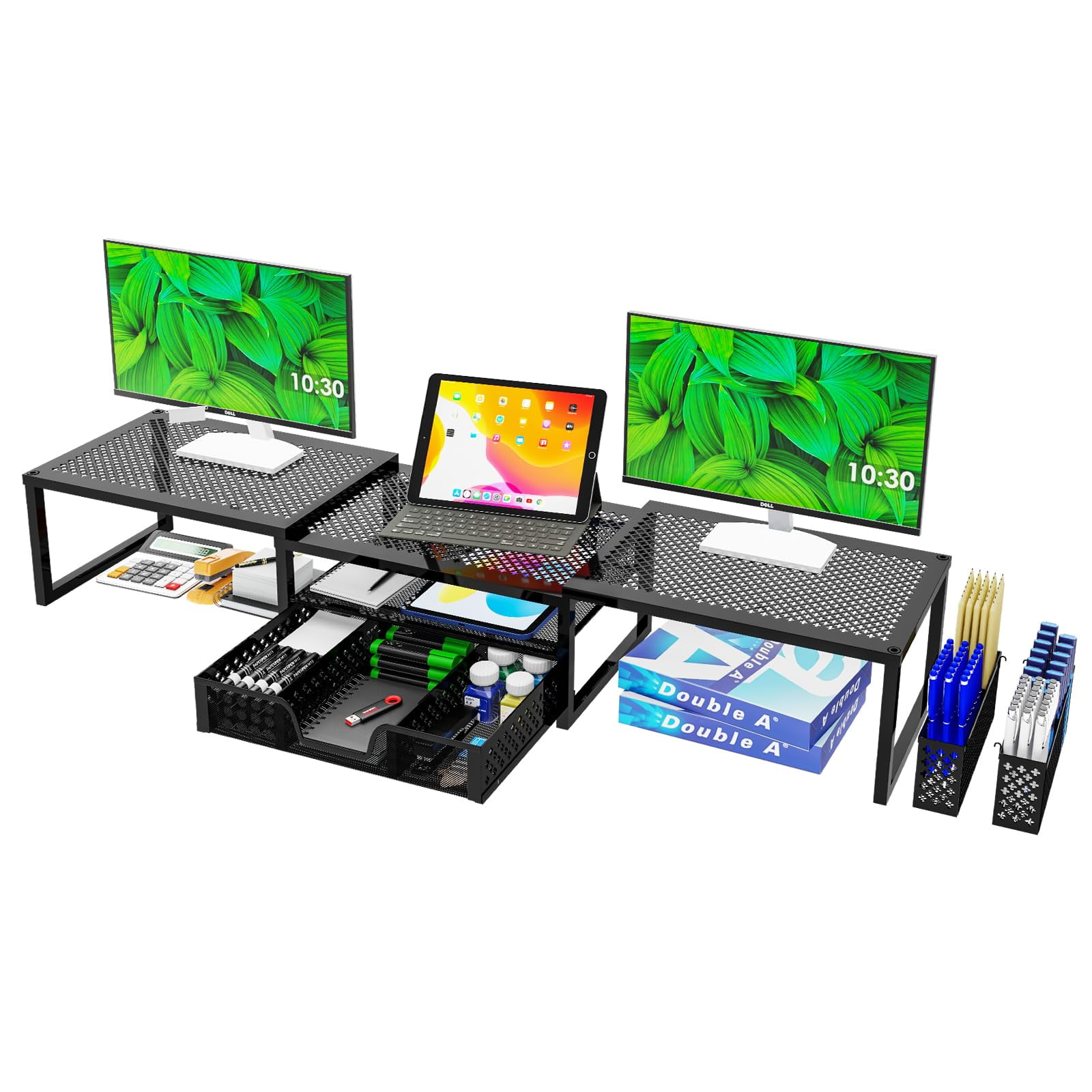 Laptop Stand With Storage Simple Houseware Metal Desk Monitor Stand ...