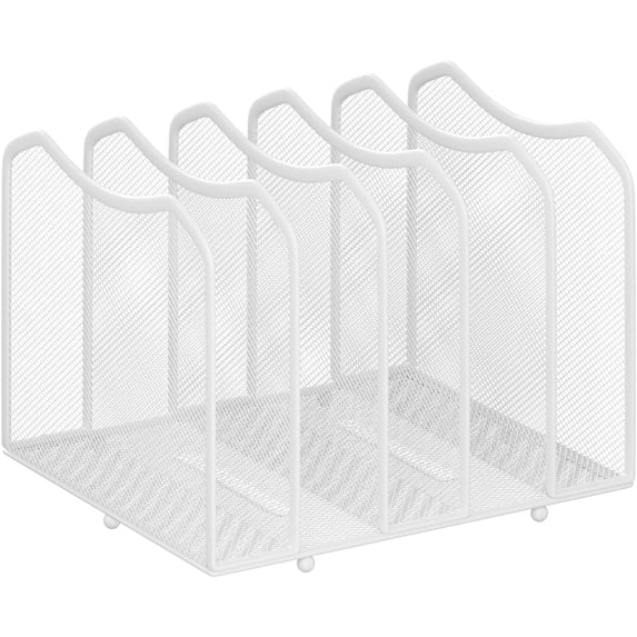 Simple Trending Mesh Desktop File Sorter Organizer, 7 Section Bookshelf ...