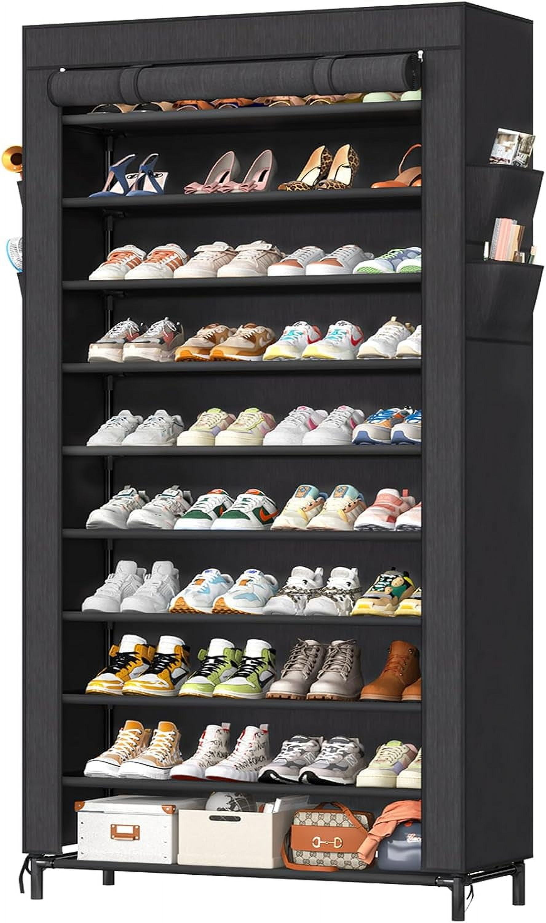 Tall Shoe Rack Organizer Holds 40 Pairs, 10 Tier Large Capacity Shoe ...