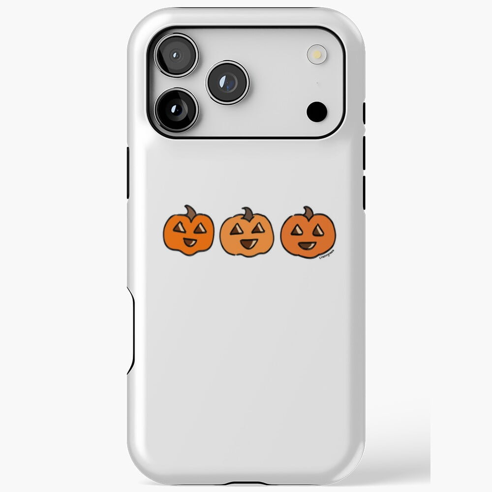 Simple Trio of Autumn Pumpkins Harvest Themed iPhone 11 through 17 Pro ...