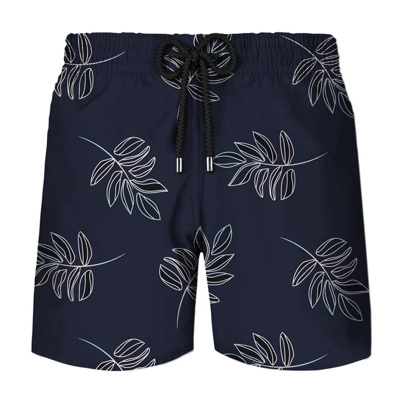 Simple Tropics Plant Graphic Board Shorts Men 3D Printed Swimsuit homme ...