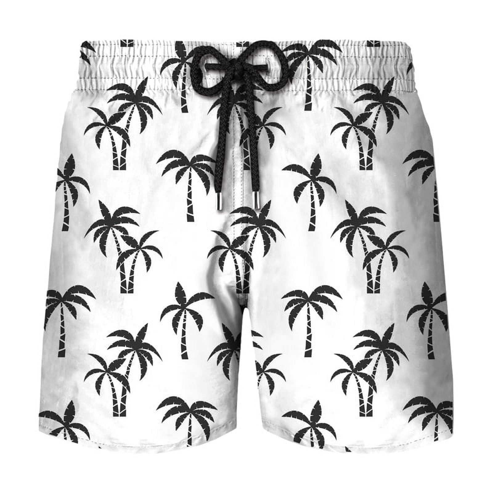 Simple Tropics Plant Graphic Board Shorts Men 3D Printed Swimsuit homme ...