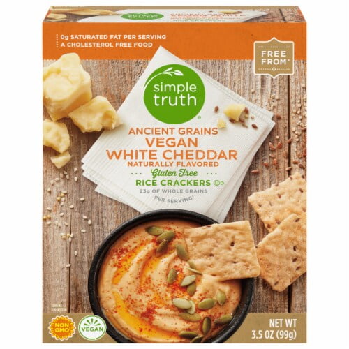 Simple Truth Ancient Grains Vegan White Cheddar Rice Crackers-3.5 oz ...