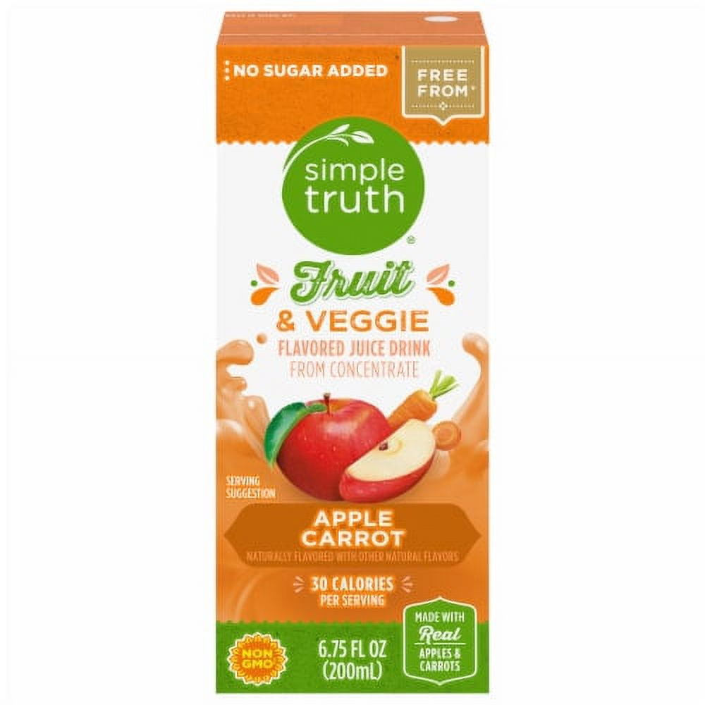Simple Truth Apple Carrot Kids Juice Boxes - 8 ct - Walmart.com
