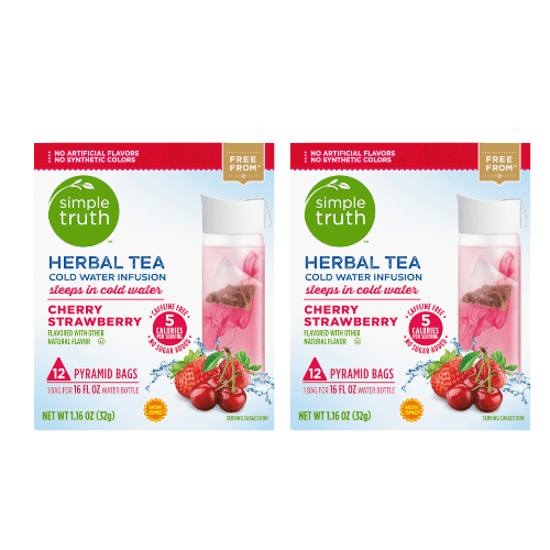 Simple Truth Cherry Strawberry Herbal Tea, 12 Bags,2 Pack - Walmart.com