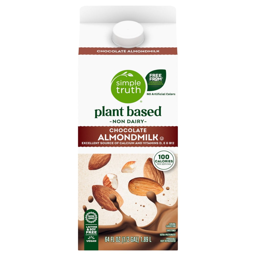 Simple Truth Dairy Free Chocolate Almond Milk Half Gallon - 1/2 gal ...