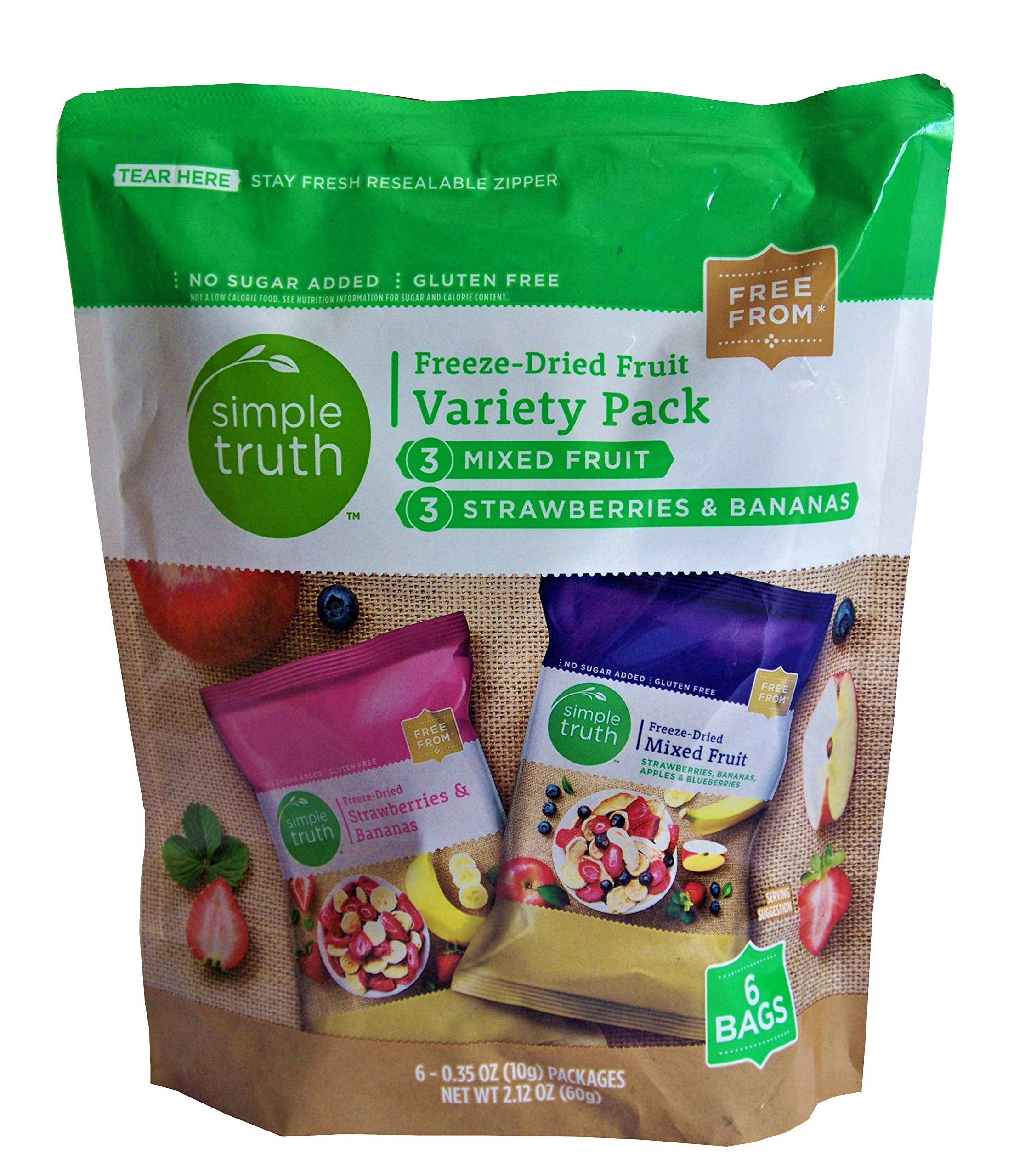 Simple Truth Freeze Dried AKF18 Fruit Variety Pack Mixed Fruit and ...
