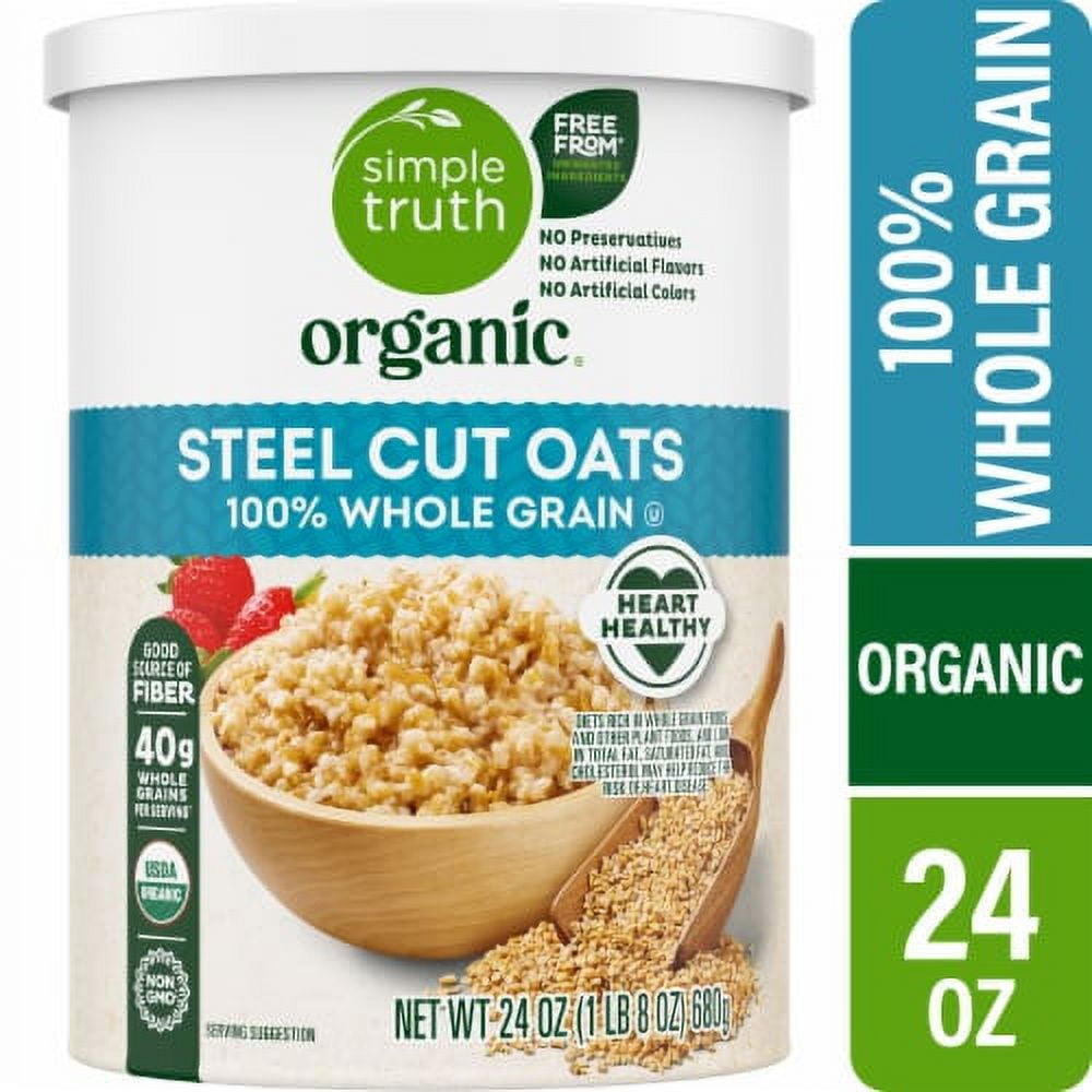 Simple Truth Organic 100% Whole Grain Steel Cut Oats - Walmart.com