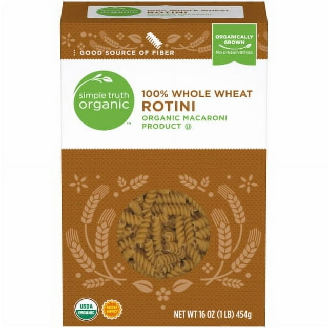 Simple Truth Organic 100% Whole Wheat Rotini Pasta - 16 oz - Walmart.com