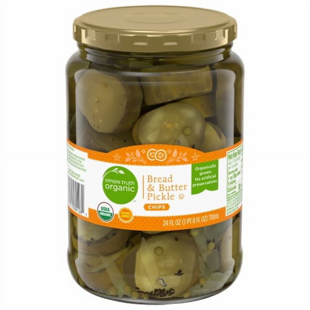 Simple Truth Organic Bread & Butter Pickles Chips - 24 fl oz - Walmart.com