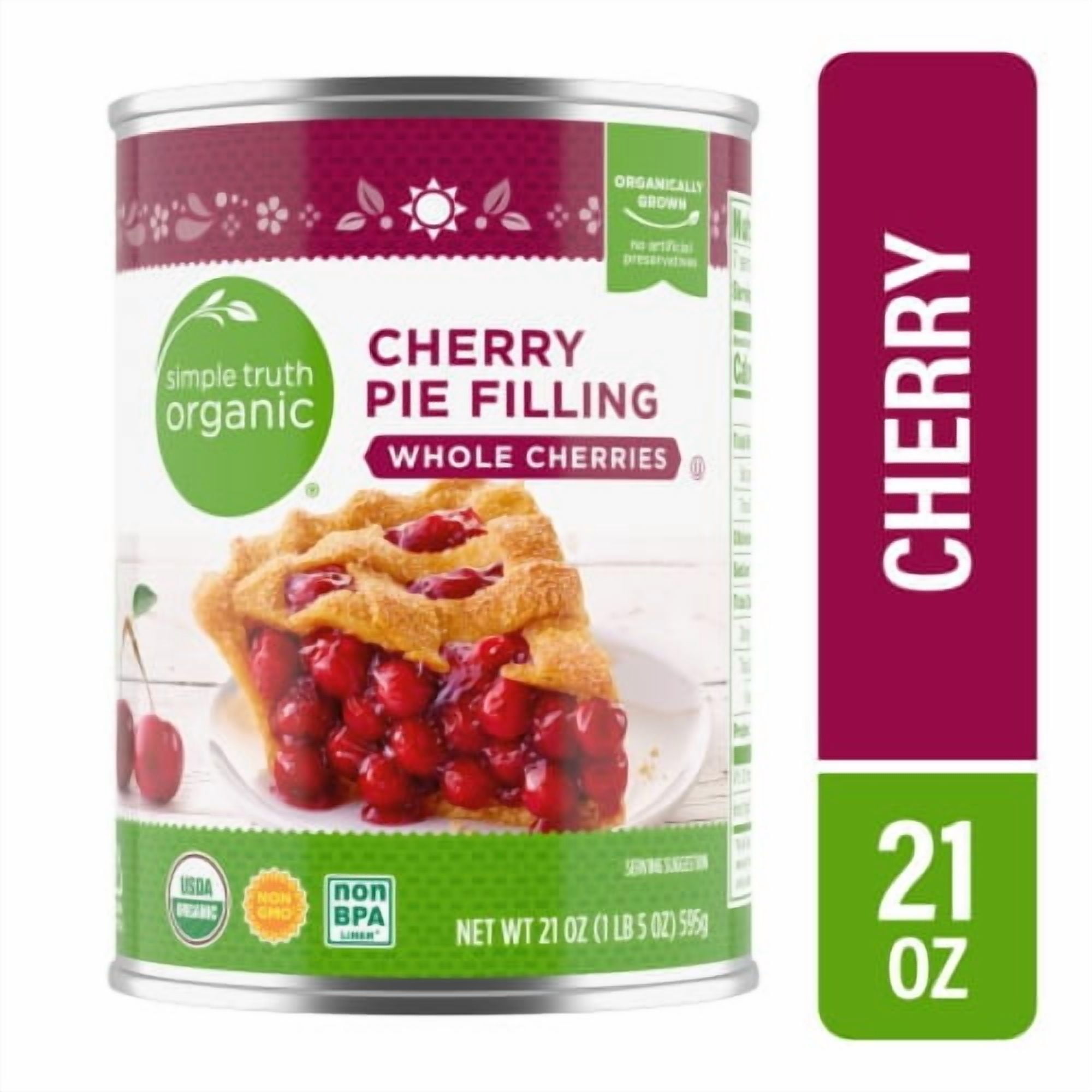Simple Truth Organic Cherry Pie Filling Whole Cherries - Walmart.com