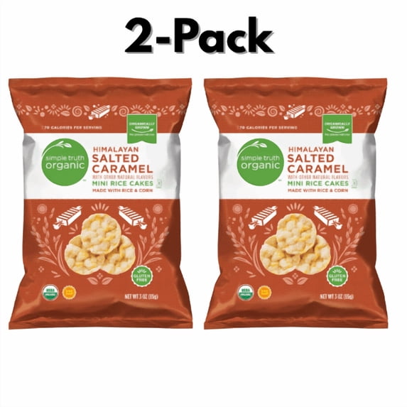 Simple Truth Organic Himalayan Salted Caramel Mini Rice Cakes, 2-Pack ...