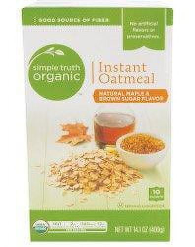 Simple Truth Organic Instant Oatmeal Maple & Brown Sugar Flavored ...