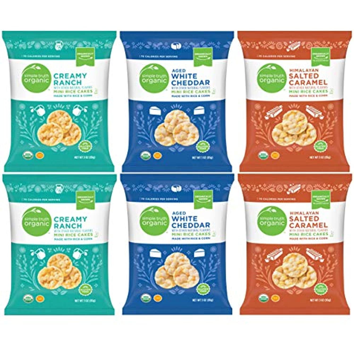 Simple Truth Organic Mini Rice Cake Snack Bundle - 3 Flavor Variety ...
