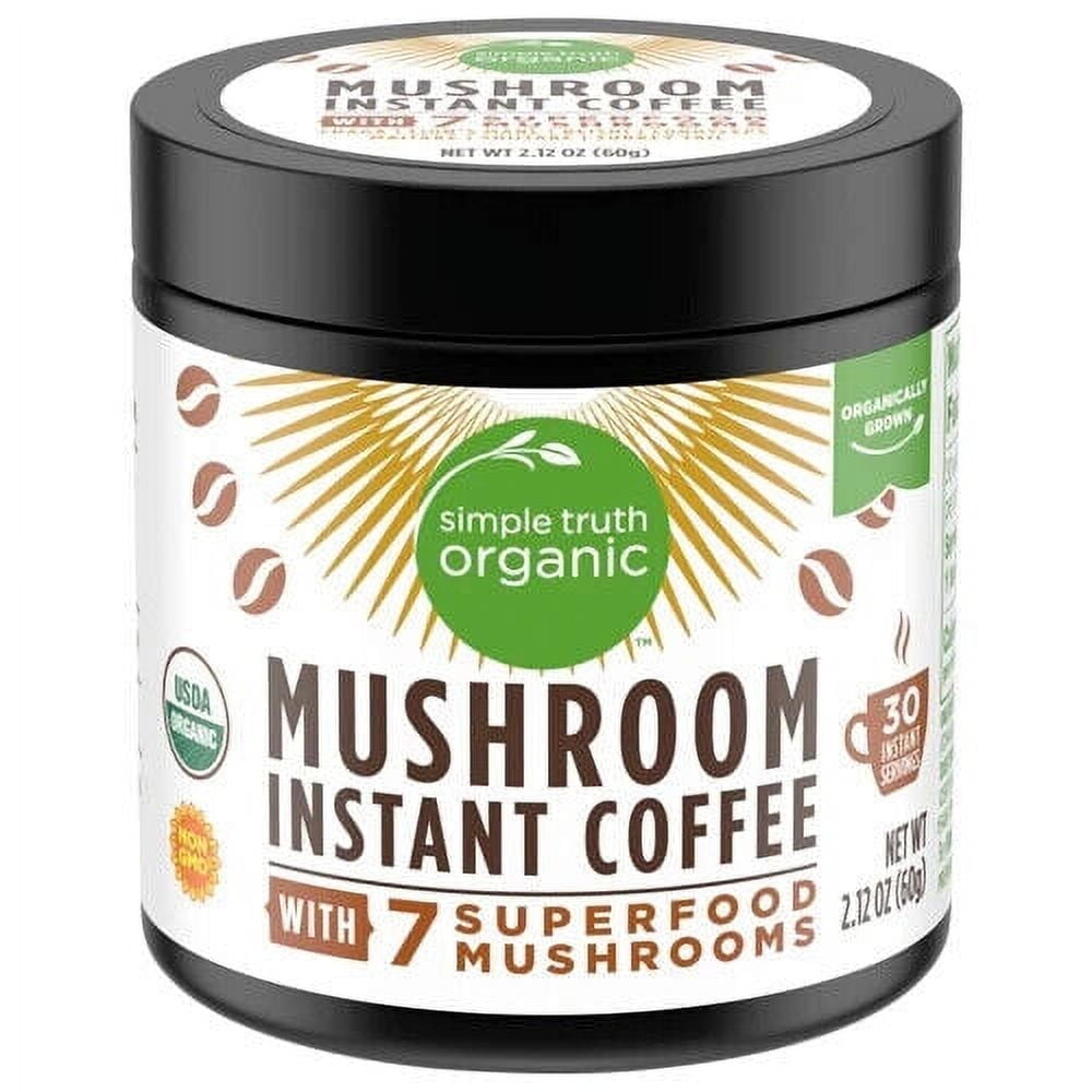 Simple Truth, Organic Mushroom Instant Coffee, 2.12 oz, 7 Superfood ...