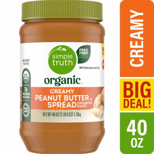 Simple Truth Organic No Stir Creamy Peanut Butter BIG Deal! - 40 oz ...