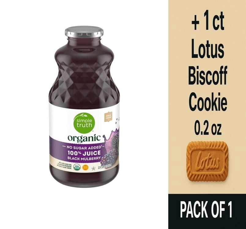 Simple Truth Organic No Sugar Added Black Mulberry 100% Juice 32 fl oz ...