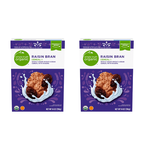 Simple Truth Organic Raisin Bran Cereal, 2 x 14 oz - Walmart.com