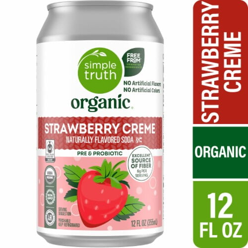 2X-Simple Truth Organic Strawberry Cream Naturally Flavored Soda - 12 ...