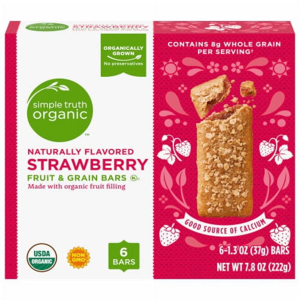 Simple Truth Organic Strawberry Fruit and Grain Bars - 1.3 oz - 6 ct ...