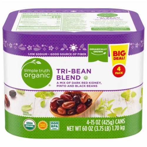 Simple Truth Organic Tri-Bean Blend - 15 oz - 4 ct - Walmart.com