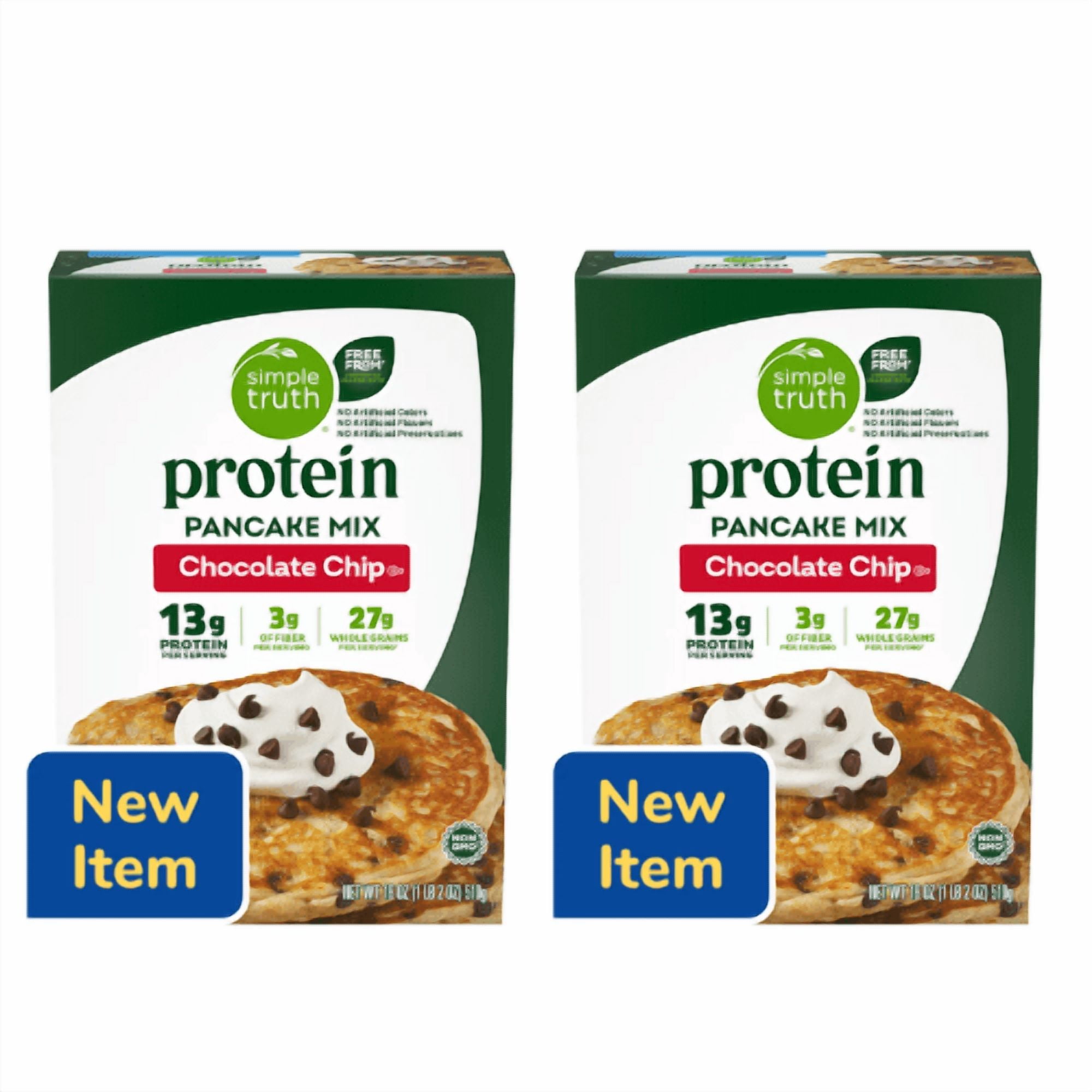 Simple Truth Protein Pancake Mix Chocolate Chip 2 Pack 18 oz - Walmart.com