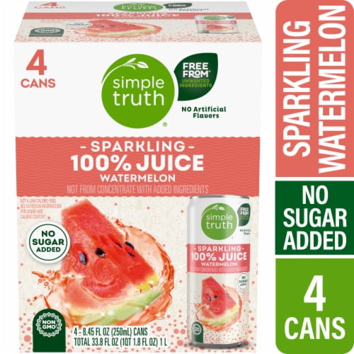 Simple Truth Sparkling 100% Watermelon Juice Cans - Walmart.com