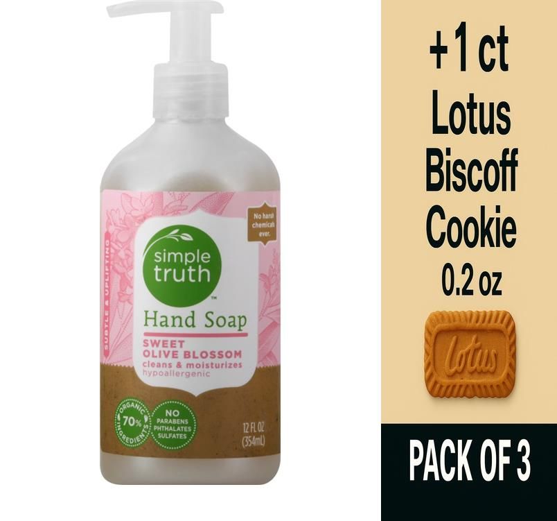 Simple Truth Sweet Olive Blossom Hand Soap 12 fl oz - Pack of 3 & Lotus ...