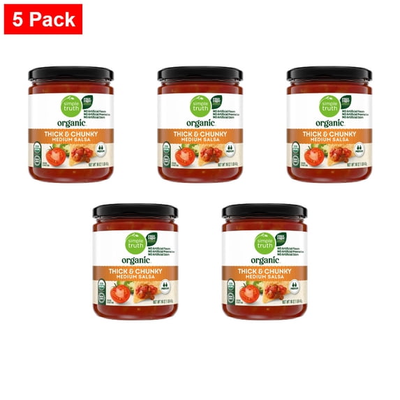 Simple Truth Thick & Chunky Medium Salsa 16 oz - 5 Pack - Walmart.com