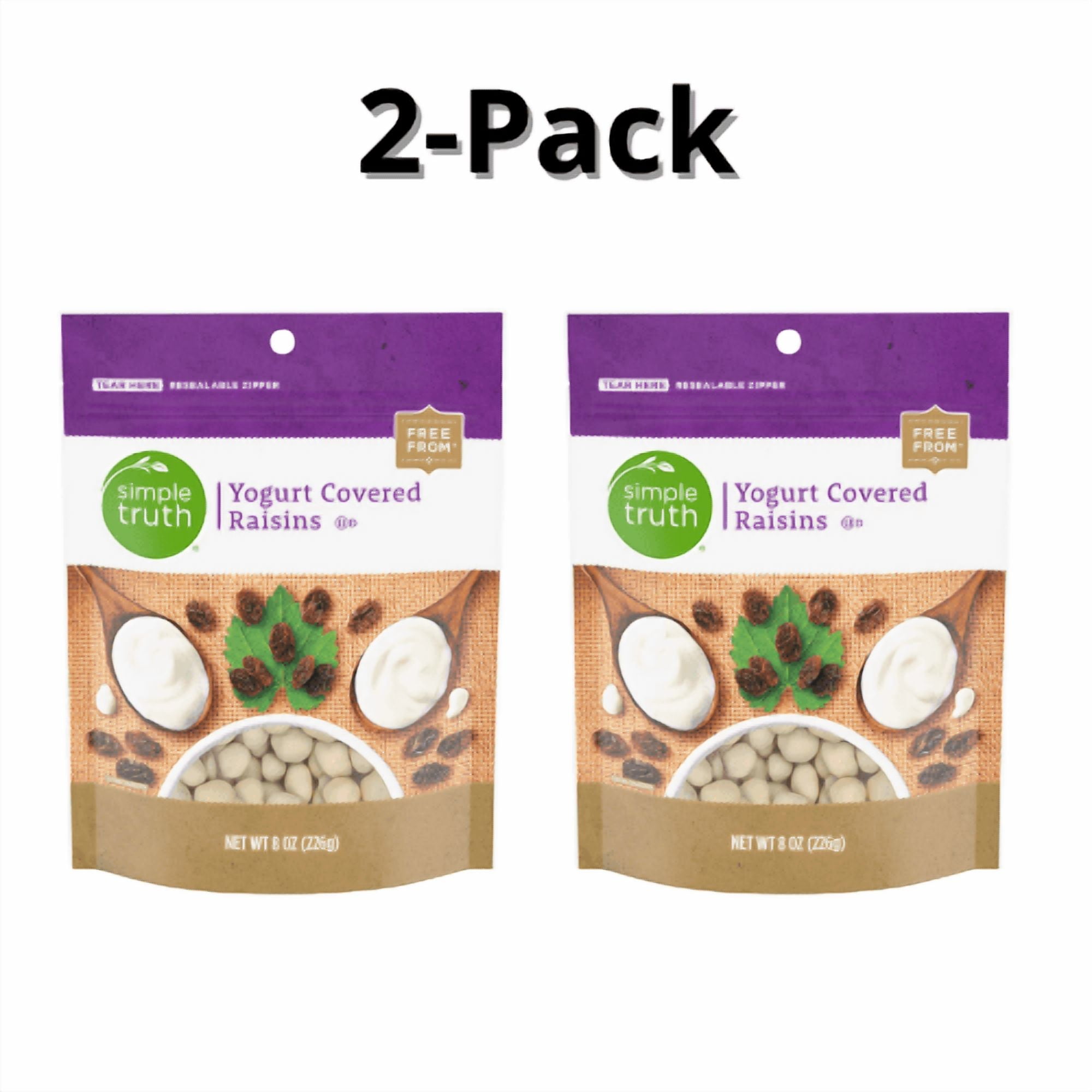 Simple Truth Yogurt Covered Raisins 2-Pack 8 oz - Walmart.com