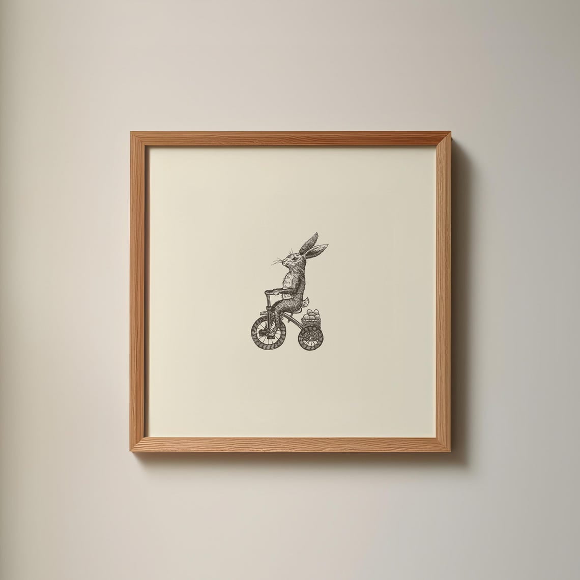 Simple Vintage Rabbit Illustration Print, Instant Trendy Decor, Kitchen ...