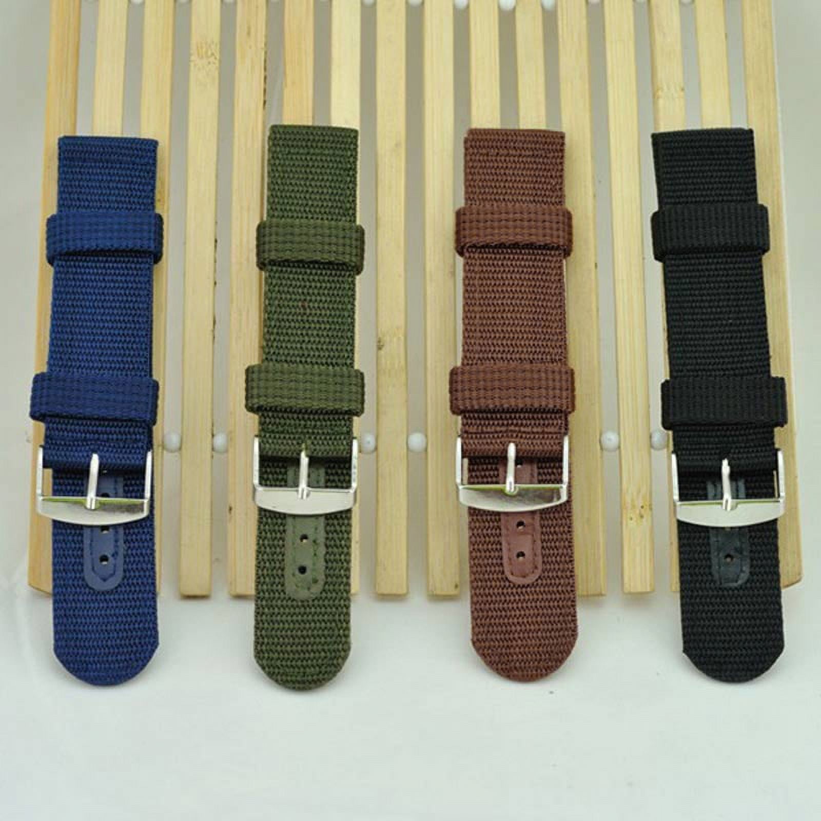 Simple Watch Band Solid Color Strap Nylon Mesh Watchbands 20mm 22mm ...