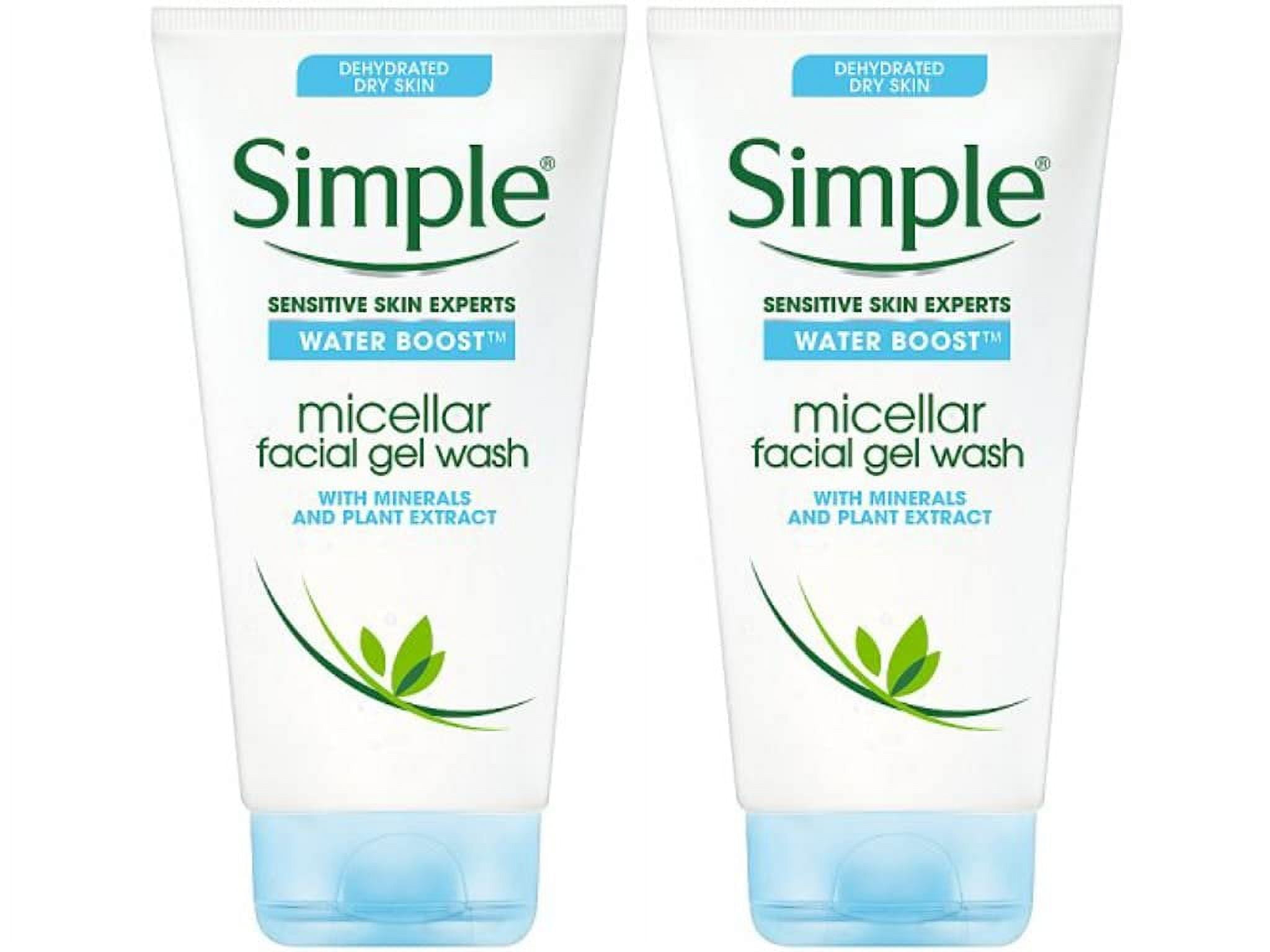 Simple Water Boost Micellar Gel Wash Pack of 2 x 150ml - Walmart.com