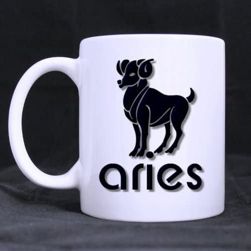 Simple White Mug - Constellation Series Simple " ARIES " Symbol Ceramic ...