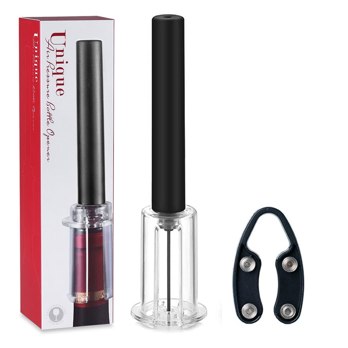 Simple Wine Opener with Foil Cutter, Air Pressure Pump Wine Bottle ...