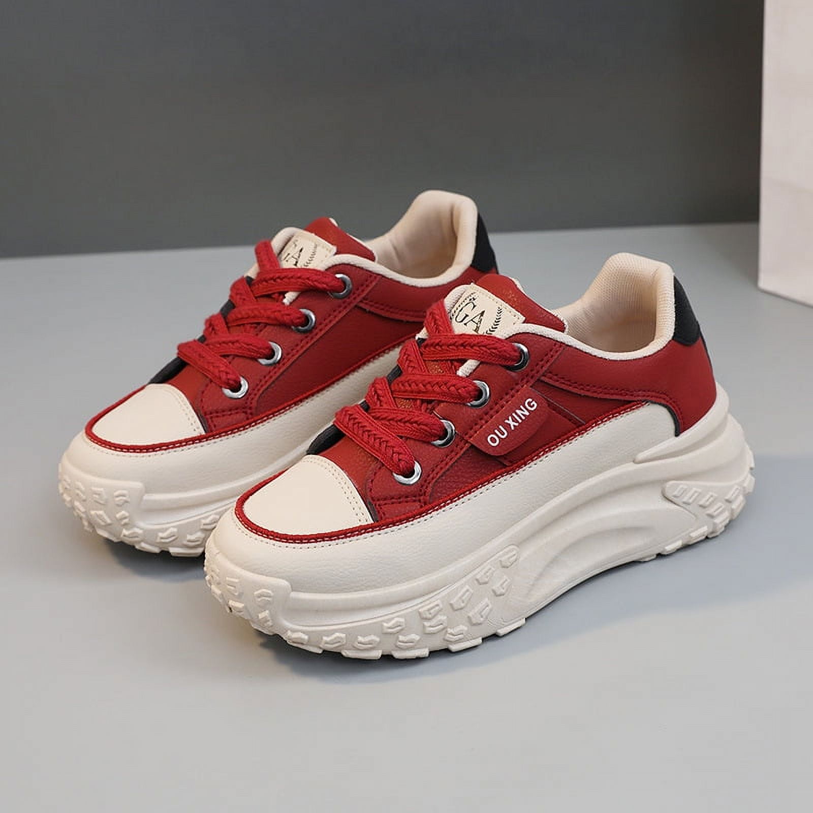Simple Women's Shoes Fall Korean Style Breathable Heightened Platform ...