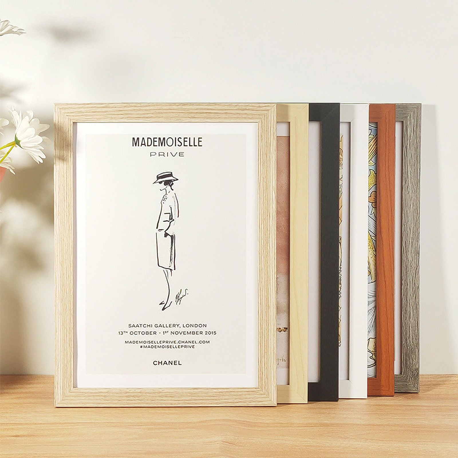 Simple Wooden Photo Frame Set Table Personalized Picture Frame Mounted ...