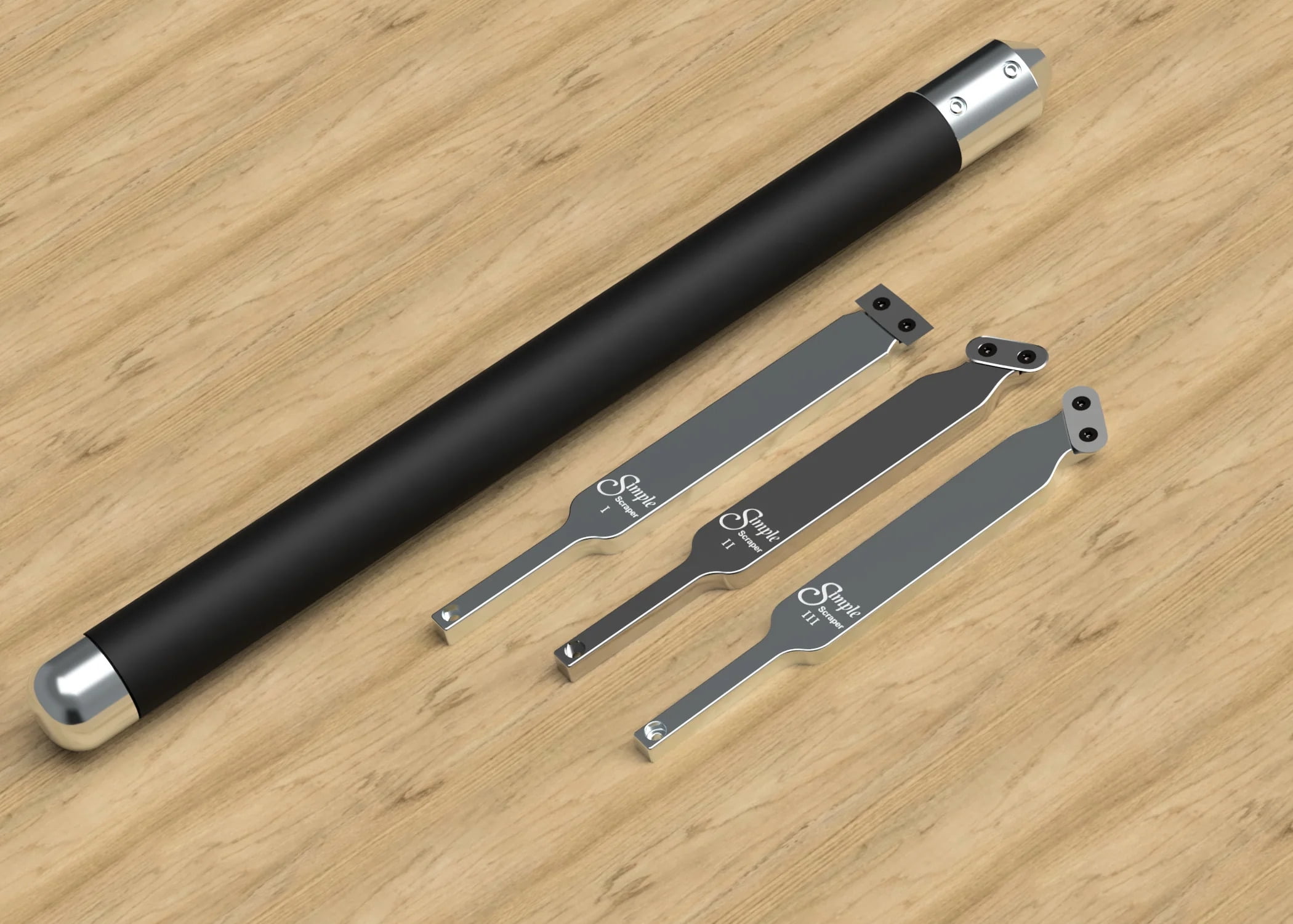 Simple Woodturning Tools Carbide Scraper Set of 3 with Comfortable ...