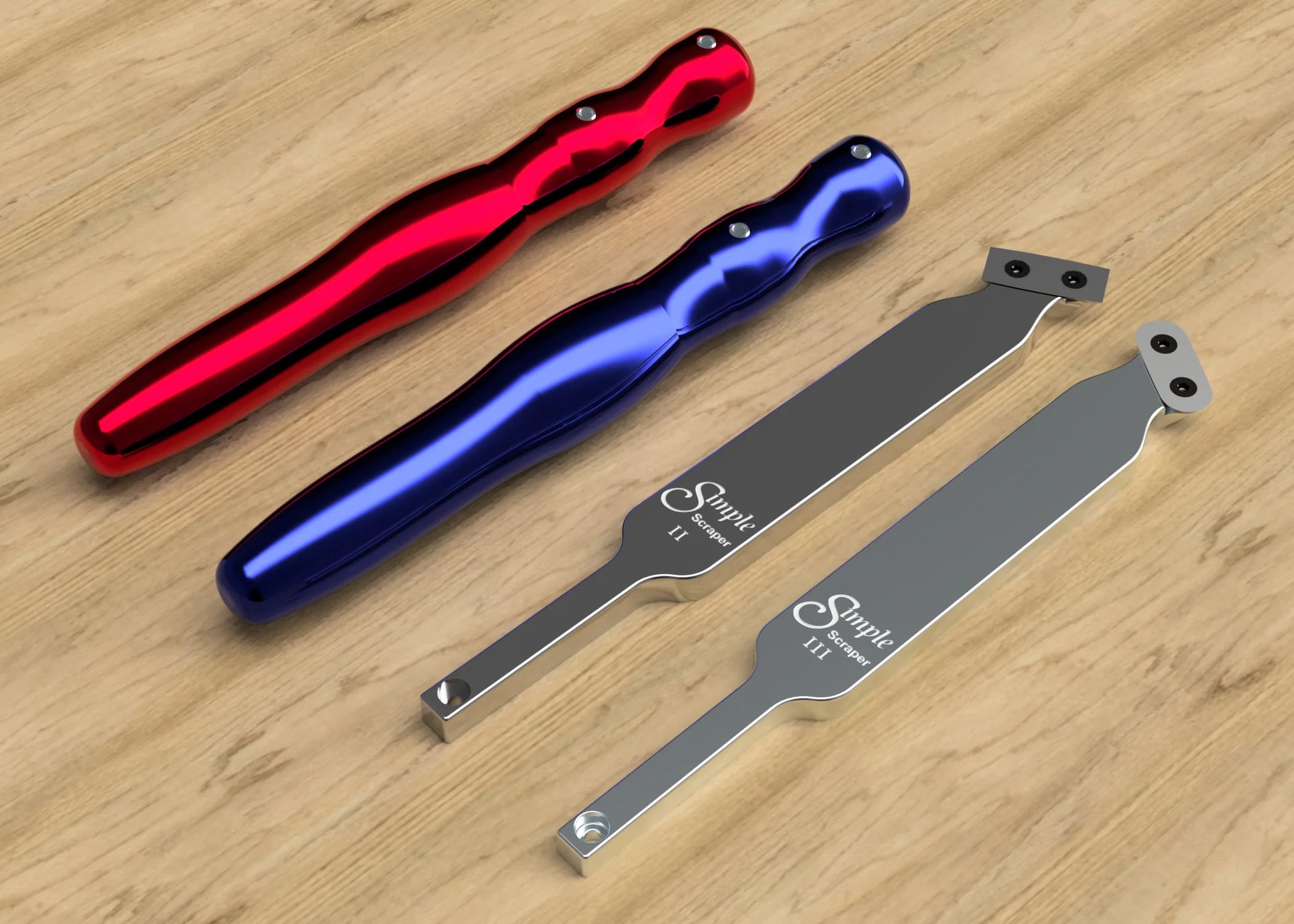 Simple Woodturning Tools Wide Carbide Tools with Colored Handles for ...