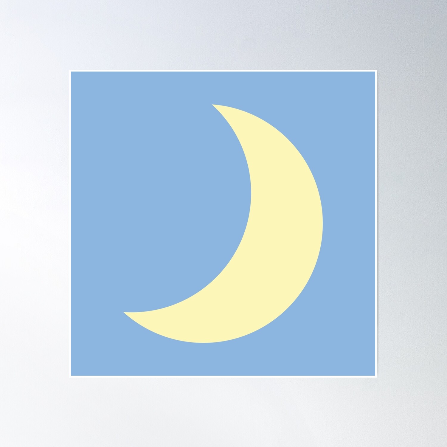Simple Yellow Half Moon Poster Wall Art, Modern Wall Decor, 24x24 ...