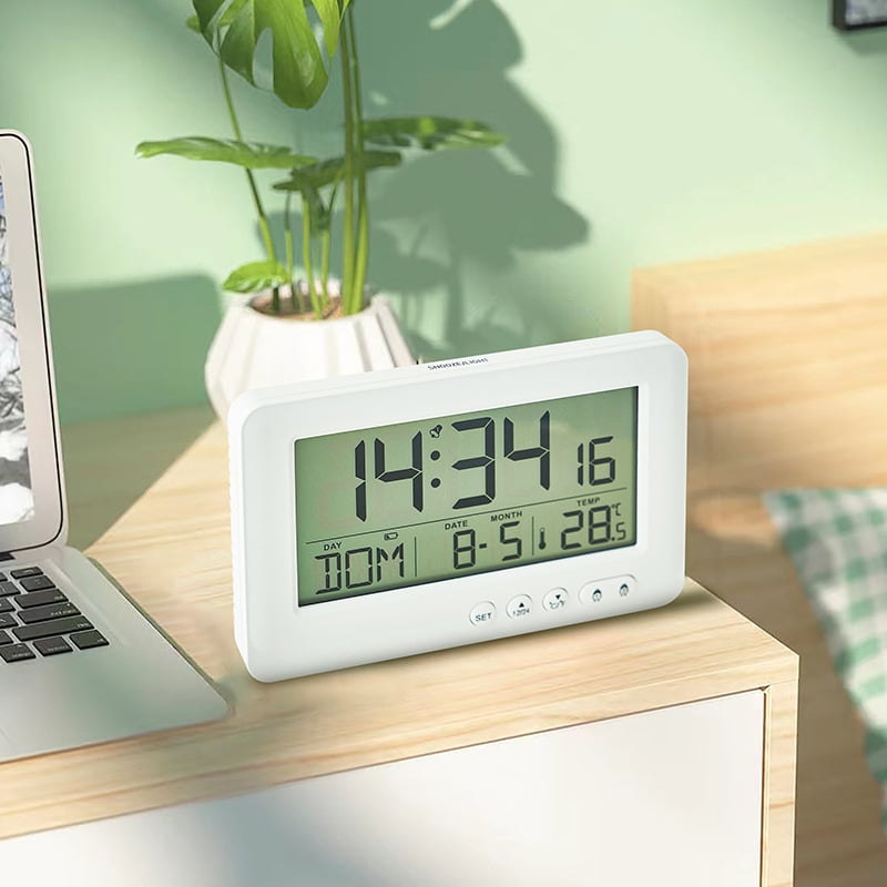 Simple alarm clock, creative multi-functional clock, battery-powered bedside clock, new student ...